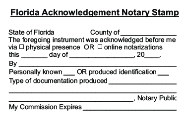 Notary Verbiage Stamp - Acknowledgement - Cynanotary